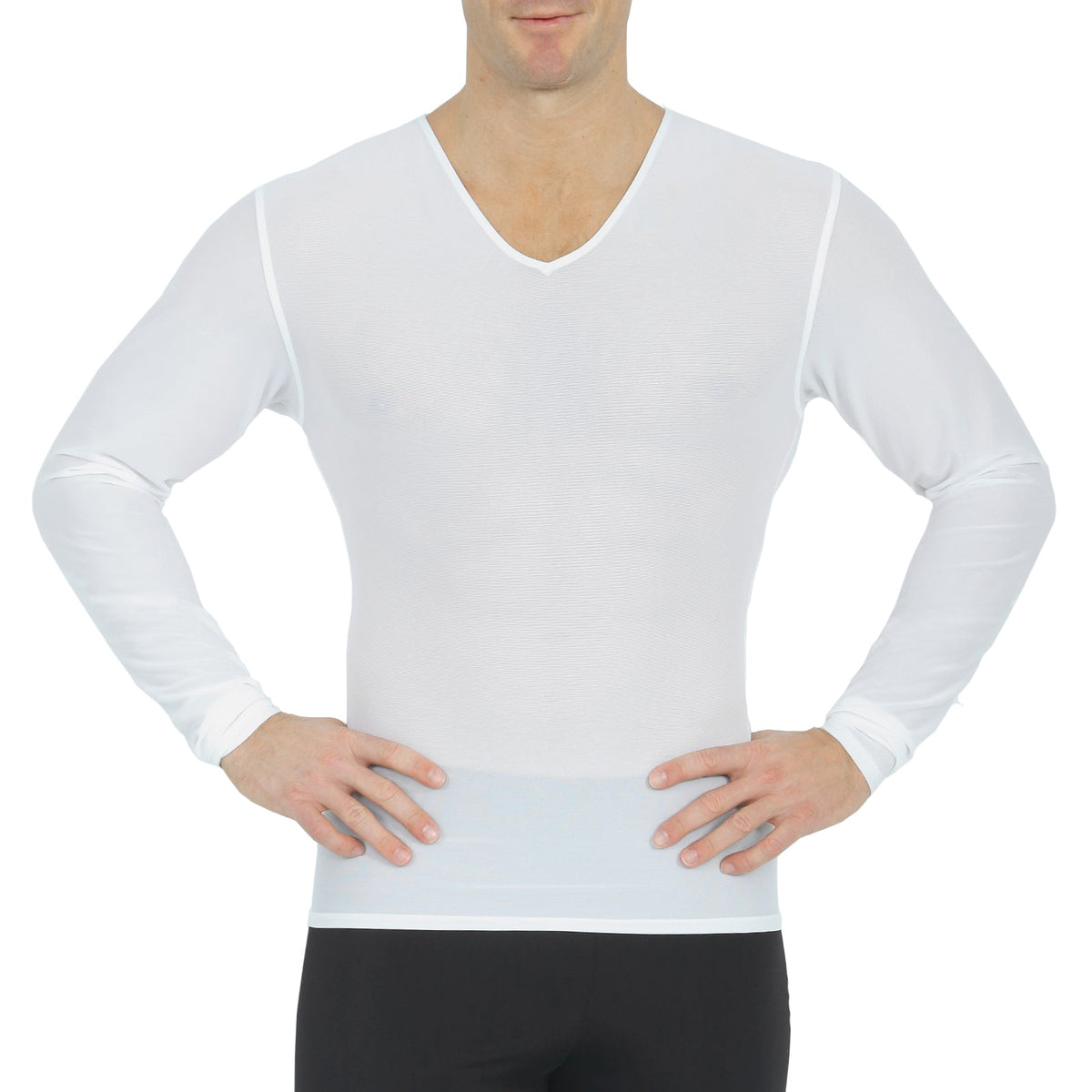 Insta Slim Power Mesh Compression Long Sleeve V-Neck 180VLS001